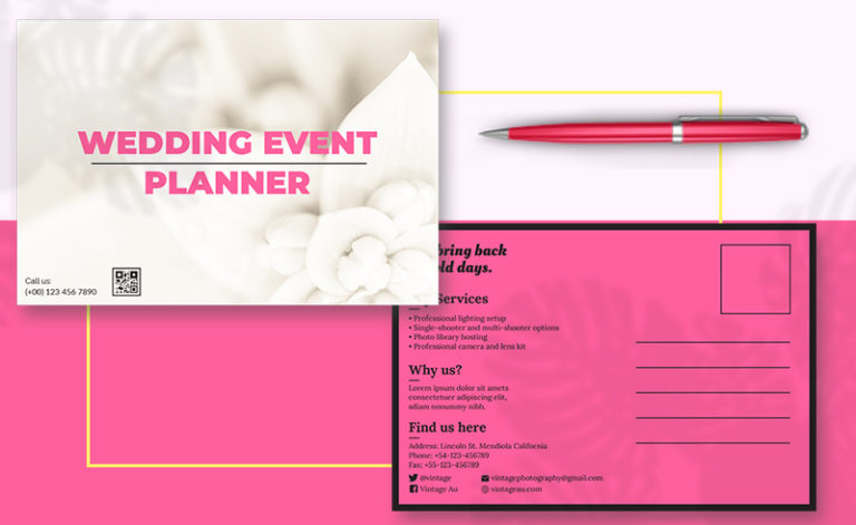 Event Planner Postcard PSD Flyer Template | room surf.com