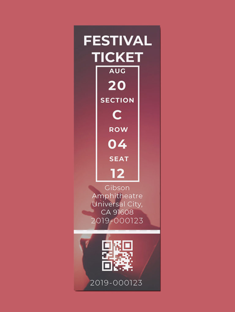 Festival Ticket Free Template in PSD Free Download PSD | room surf.com