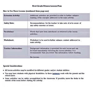 Lesson Plan For 1st Grade Templates | room surf.com