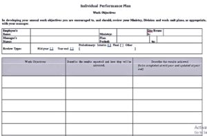 Performance Plan Template | room surf.com