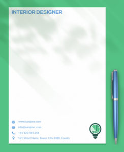 Interior Design Letterhead Free Download PSD | room surf.com
