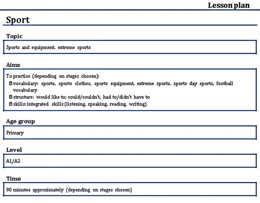 Lesson Plan Sample Template | room surf.com