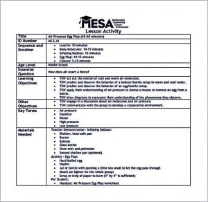 Middle School Lesson Plan Template | room surf.com