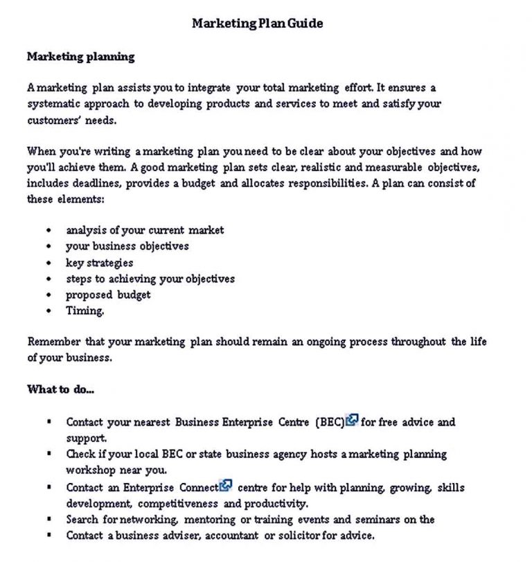 Marketing Business Plan Templates | room surf.com