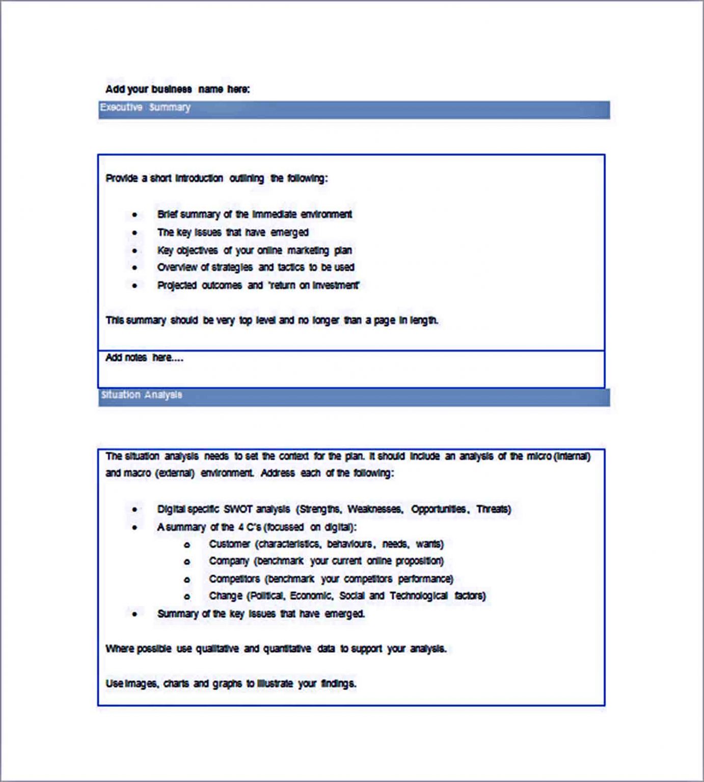 Marketing Plan Executive Summary Templates | room surf.com