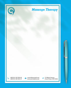 Massage Therapy Letterhead Customizable PSD Design Template | room surf.com