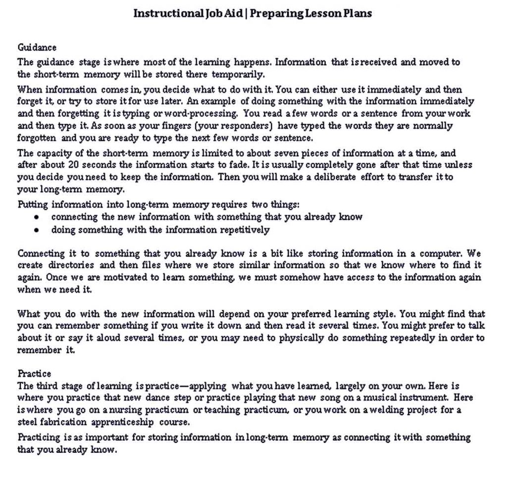 Nursing Lesson Plan Template | room surf.com