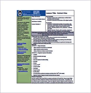 Middle School Lesson Plan Template | room surf.com