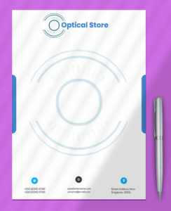 Optical Store Letterhead PSD Flyer Template | room surf.com