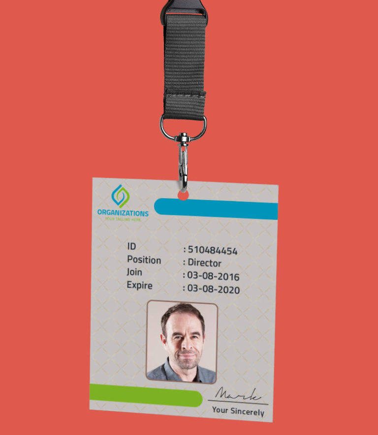 Organization ID Card Customizable PSD Template | room surf.com