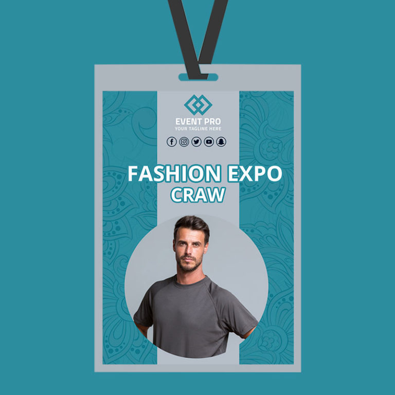Event ID Card Customizable PSD Design Template | room surf.com