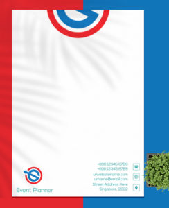 Event Planner Letterhead Template Free PSD | room surf.com