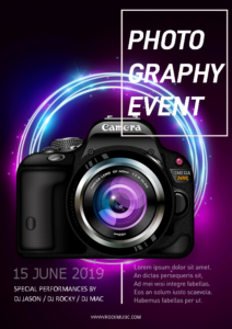 Photography Poster Customizable PSD Design Template | room surf.com