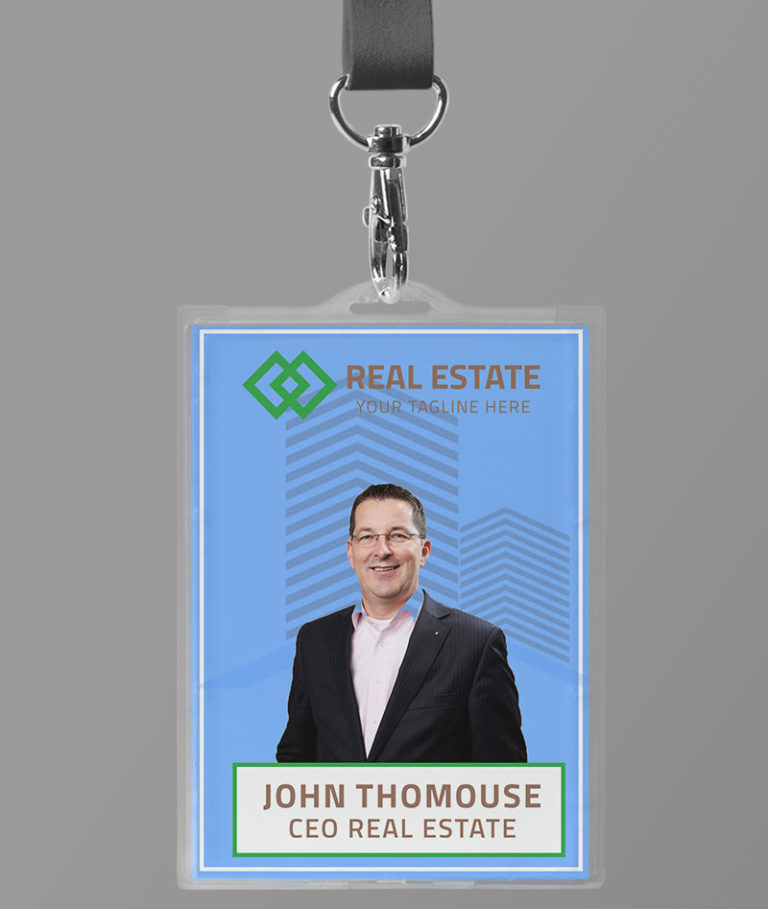 Real Estate ID Card Customizable PSD Design Template | room surf.com