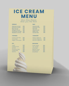 Ice Cream Menu Free Template in PSD | room surf.com