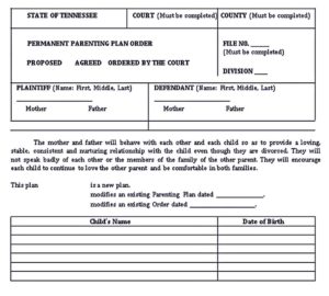 Parenting Plan Template | room surf.com