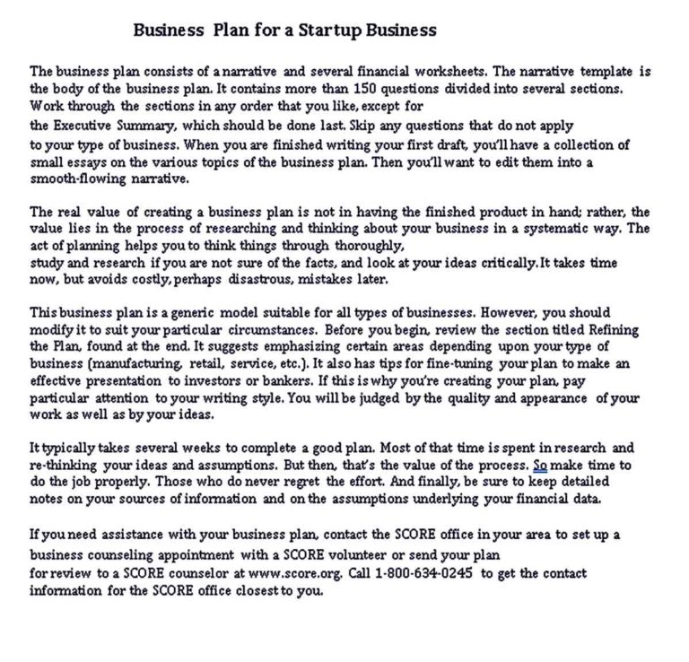 Personal Business Plan Template | room surf.com