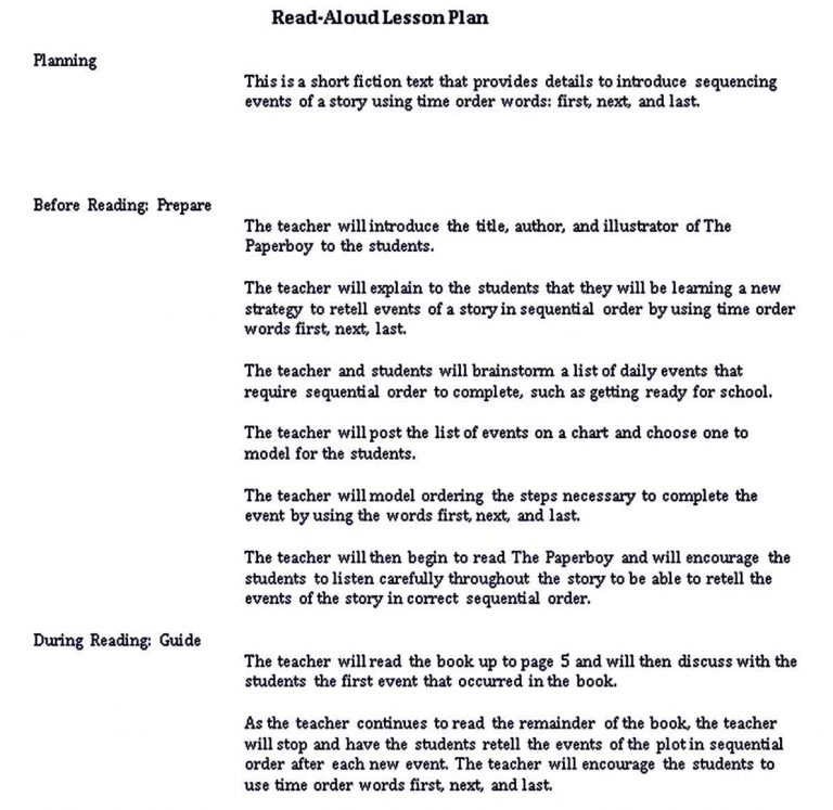 Lesson Plan Templates Sample | room surf.com