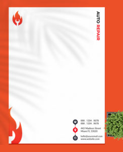 Auto Repair Letterhead Customizable PSD Design Template | room surf.com