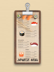 Japanese Menu Customizable PSD Design Template | room surf.com