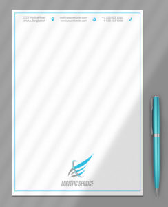 Logistics Service Letterhead Customizable PSD Template | room surf.com