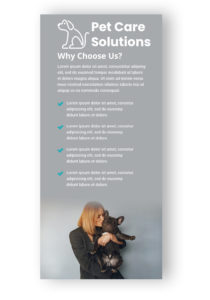 Pet Care Rack Card Example PSD Design | room surf.com