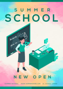 School Poster Customizable PSD Template | room surf.com