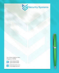 Security Systems Letterhead PSD Flyer Template | room surf.com