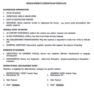 Lesson Plan Templates | room surf.com