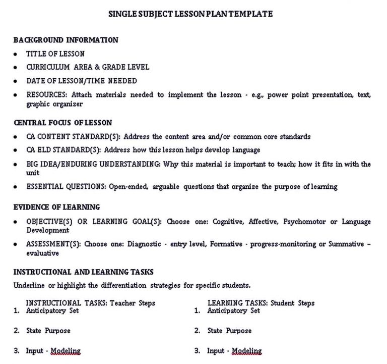 Lesson Plan Templates | room surf.com