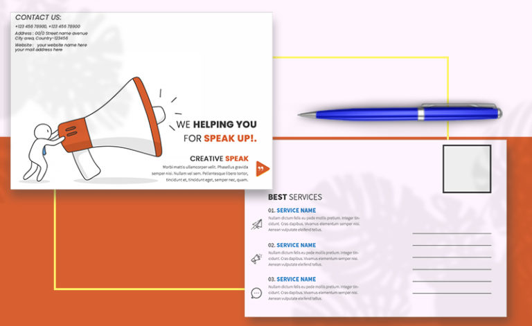 Speaker Postcard Free Download PSD | room surf.com