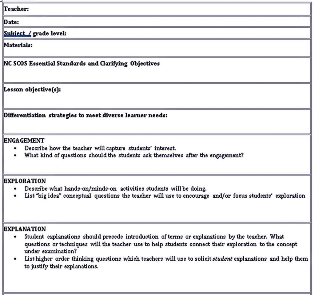 Lesson Plan Template Doc | room surf.com