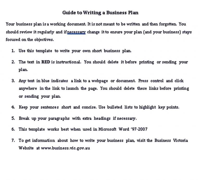 Microsoft Business Plan Template | room surf.com