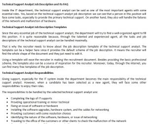 Technical Support Analyst Job Description and Its FAQ | room surf.com