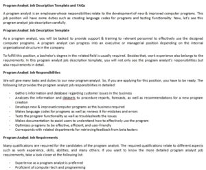 Program Analyst Job Description Template and FAQs | room surf.com