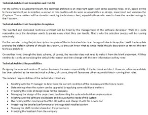 Technical Architect Job Description and Its FAQ | room surf.com