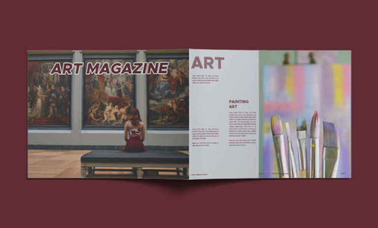 Art Magazine Customizable PSD Design Template | room surf.com