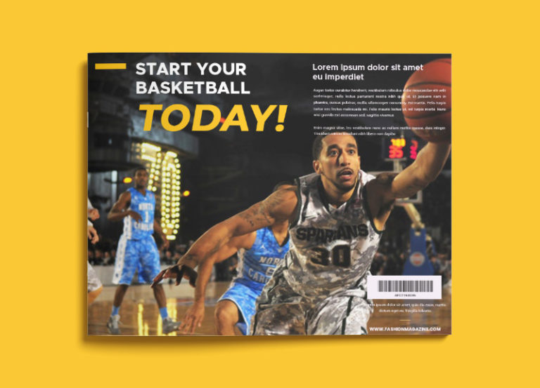 Basketball Magazine Example PSD Design | room surf.com