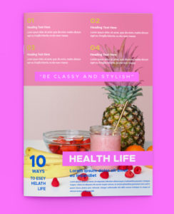 Health Magazine Free PSD Template | room surf.com