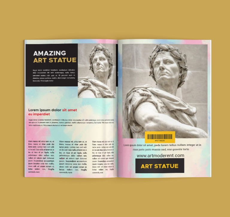 Art Magazine Customizable PSD Design Template | room surf.com