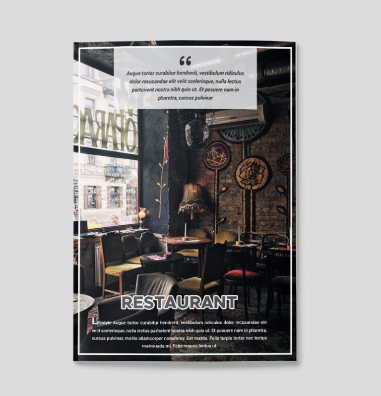 Restaurant Magazine Customizable PSD Template | room surf.com