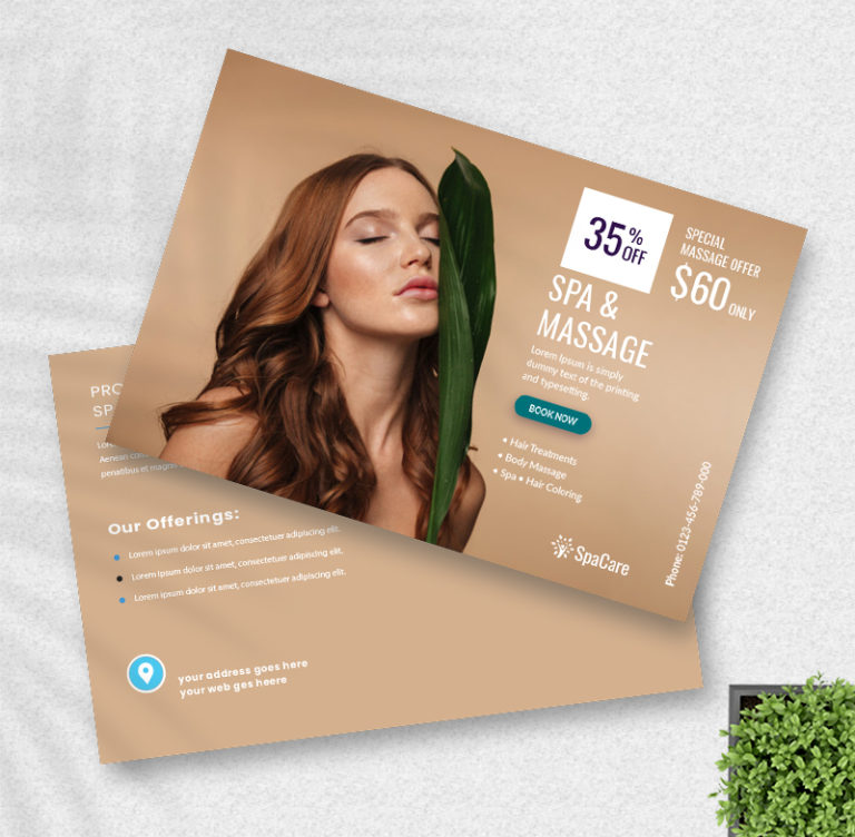 Spa Postcard Template Free PSD | room surf.com