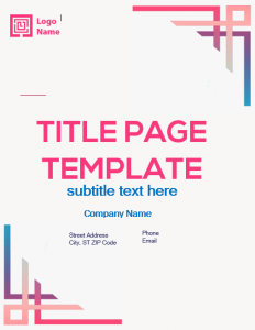 10+ Title Page Template | room surf.com