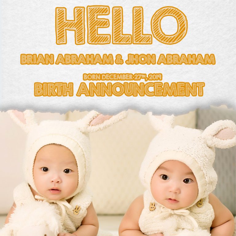 10+ Birth Announcement Free PSD Template | room surf.com