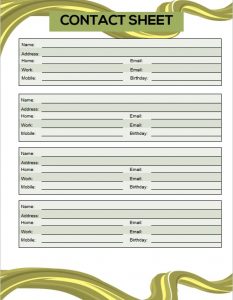 10+ Contact Sheet Template | room surf.com