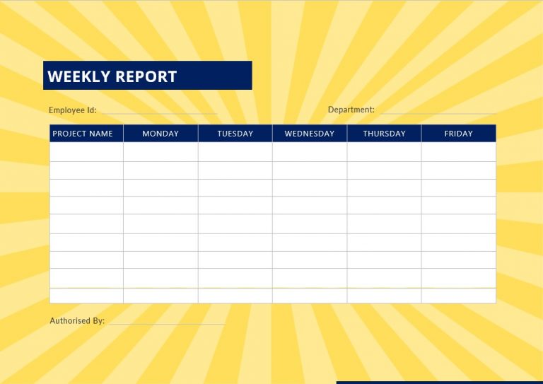 10+ Weekly Report Template | room surf.com