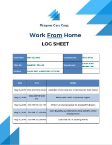 10+ Work from Home Log Template | room surf.com