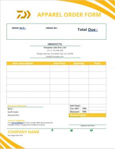 10+ Apparel Order Form Template | room surf.com