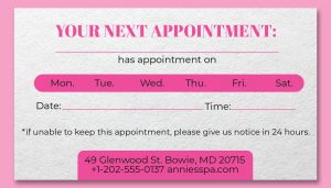 10+ Appointment Card psd template free | room surf.com