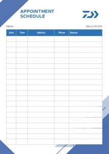 10+ Appointment Schedule Template | room surf.com